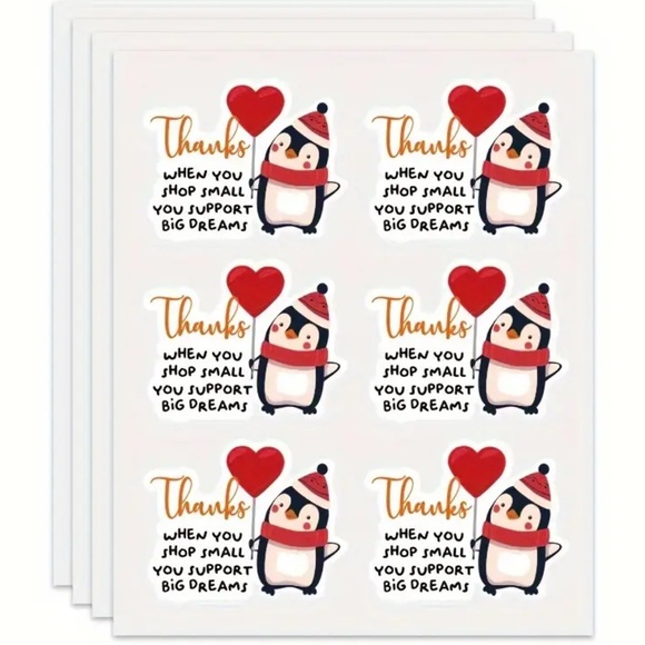 Design | 6 Penguin Thank You Stickers | Poshmark